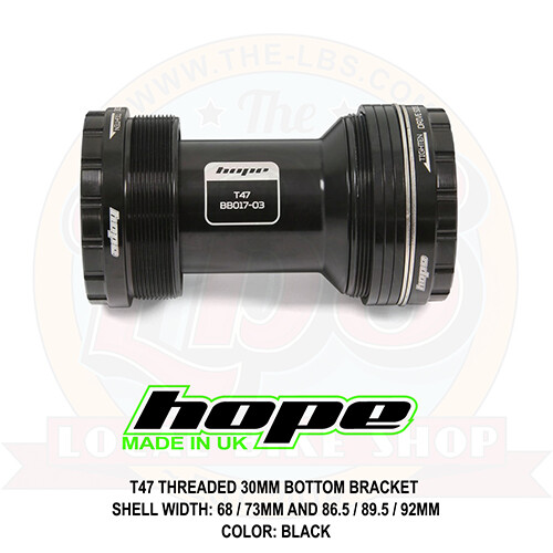 Hope T-47 30mm Threaded Bottom Bracket 68/73mm 86.5/89.5/92mm - Brand ...