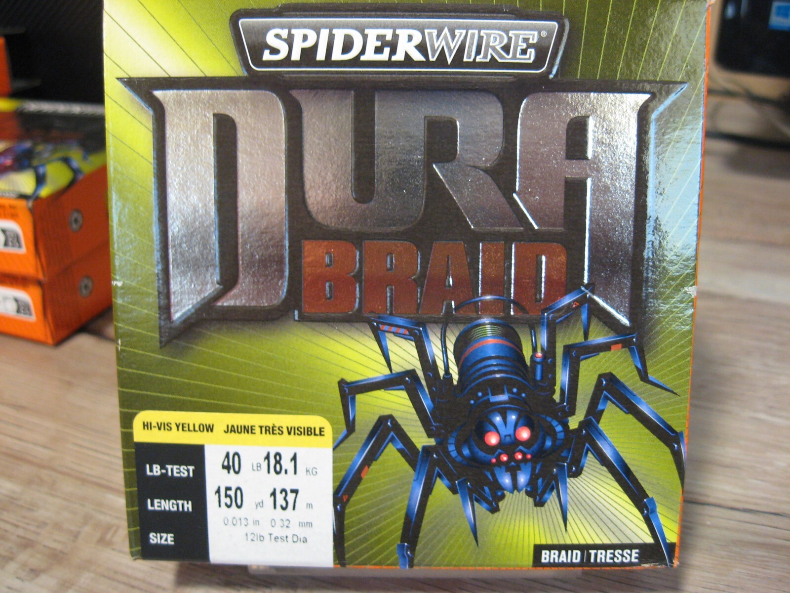 SpiderWire DURA BRAID Braided Fishing Line - 40 LB - 150 Yds - HI-VIS ...