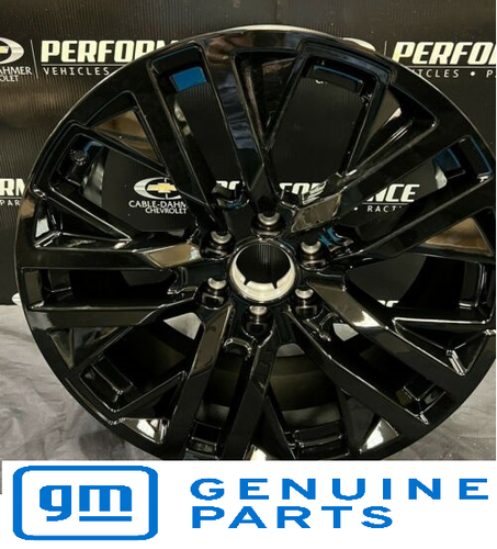 GM OEM 84799395 - 22x9-Inch Aluminum 5-Split-Spoke Wheel in High Gloss ...