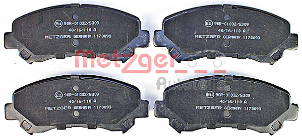 Metzger Disc Brake Pad Set Front for Nissan RENAULT QASHQAI / 2 I D1060 ...