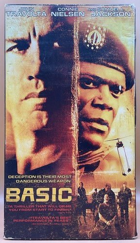Basic VHS 2003 John Travolta Samuel L Jackson Former Blockbuster Rental | eBay