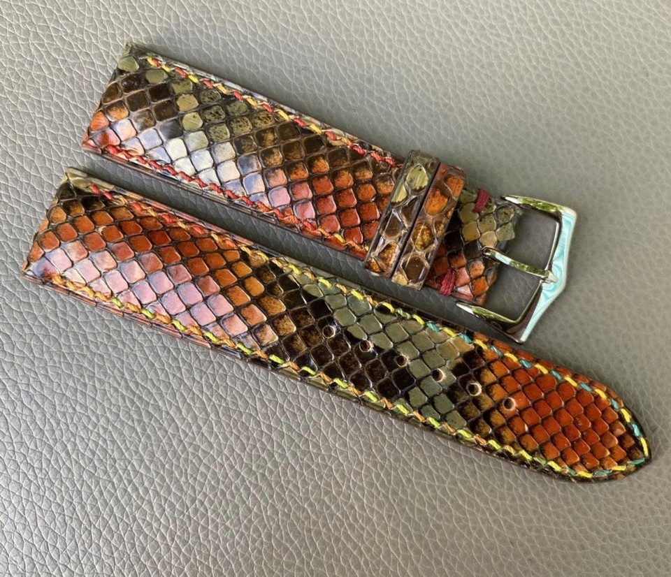 Genuine Snake Skin Watch Strap Band si 10..15 16 17 18 19 20 21 22 23 ...