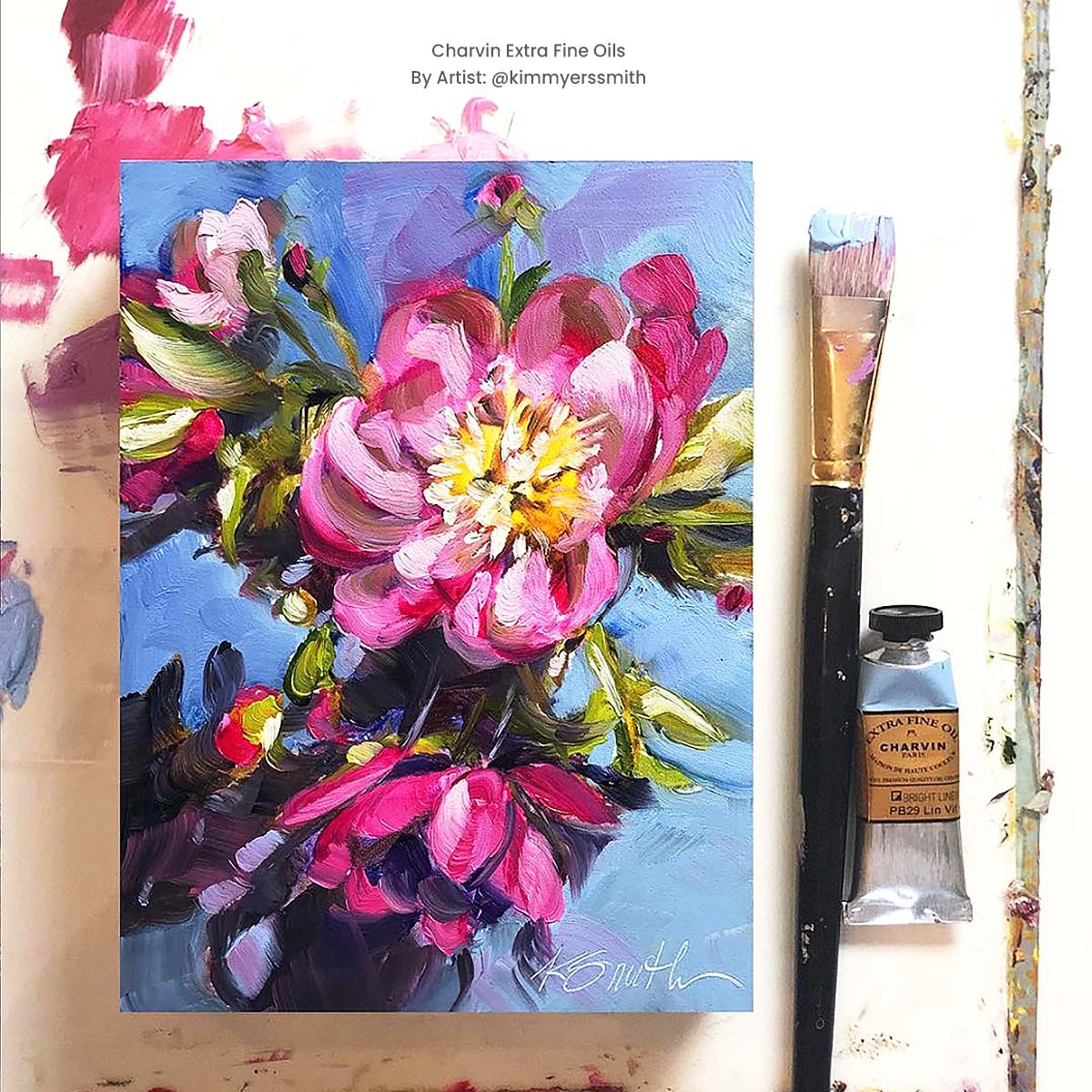 Charvin Oil Paint Extra Fine, Wooden Box Set of 12 20ml Tubes ...