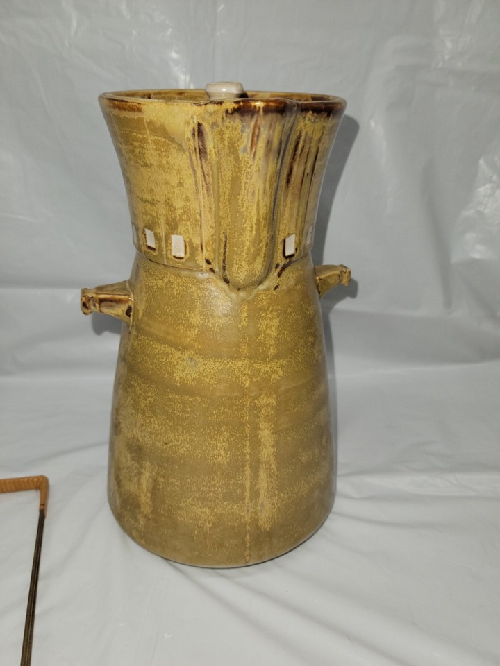 Mid Century Japanese Stoneware Pitcher Server With Wire Handle #5344 | eBay