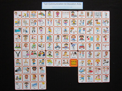 VERBS & ACTIONS CARDS - Autism ADHD Visual Communication Aids PECS SEN ...