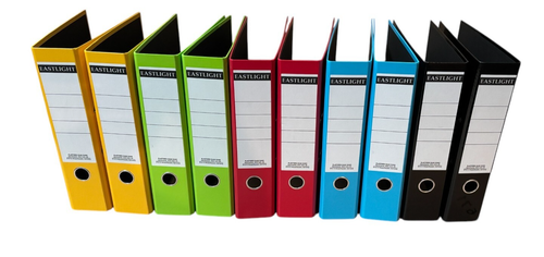 Eastlight Lever Arch Files A4, 75mm. Assorted Multi Bright Colours. 5 ...