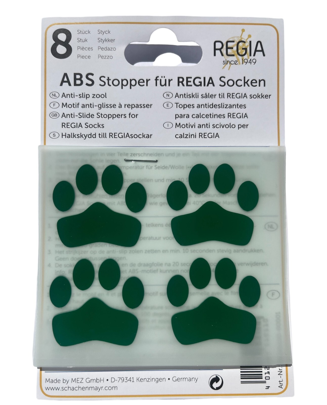 Regia ABS Iron On Paws Stopper, Iron On Picture, Pack of 8, Various ...