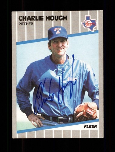 SIGNED 1989 FLEER #522 CHARLIE HOUGH AUTOGRAPH - TEXAS RANGERS | eBay