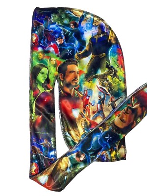 Marvel Multicolor Characters Fun Cartoon Durag | eBay