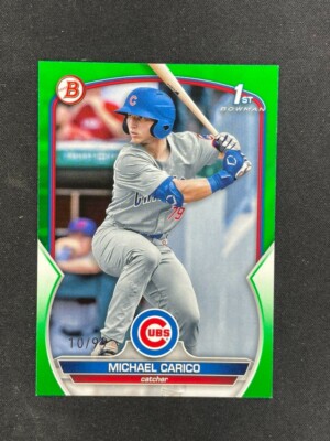 2023 Bowman Draft Michael Carico 1st Bowman Paper Green /99 #BD-170 ...