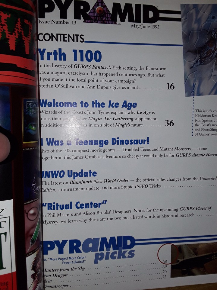 Pyramid Magazine Number 13 1995! GURPS & More Steve Jackson Games | eBay