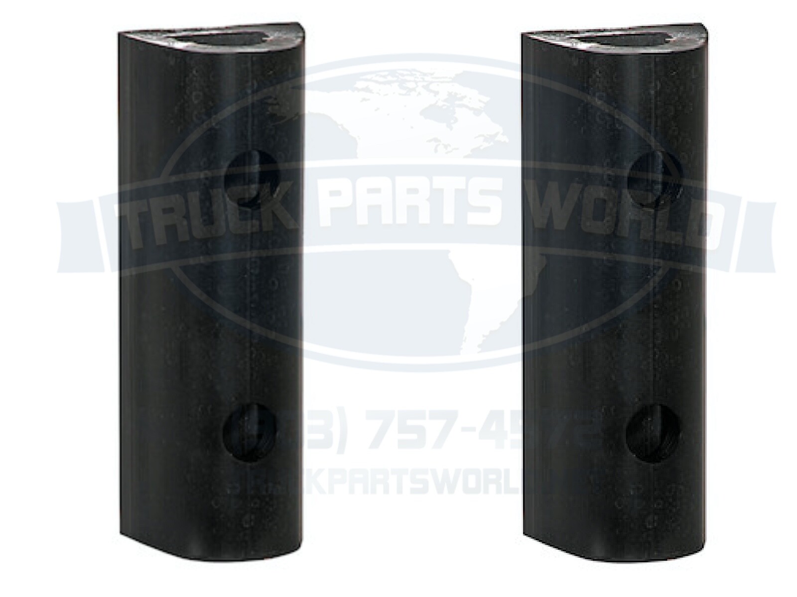 2 Of D26U Extruded Rubber D-Shaped Bumper w/ 2 Holes - 2-1/8 x 1-7/8 | eBay