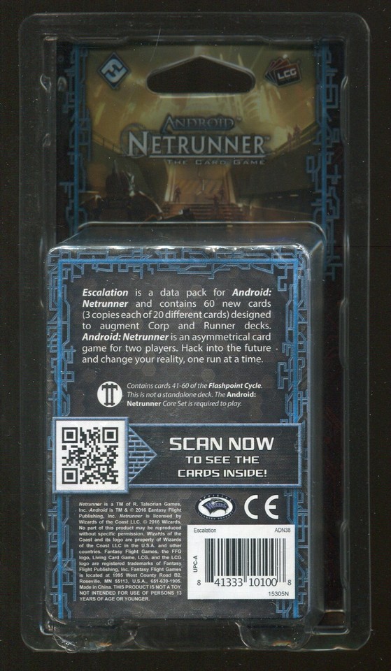 Android Netrunner Escalation Data Pack ADN38 Flashpoint Cycle New Sealed | eBay