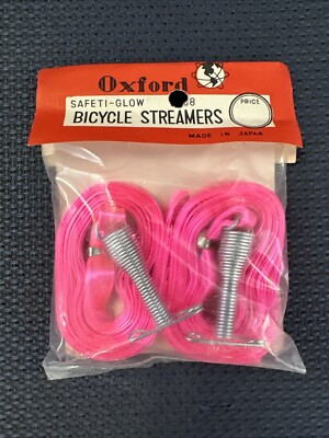 Vintage Neon Pink Oxford Bicycle Streamers | eBay