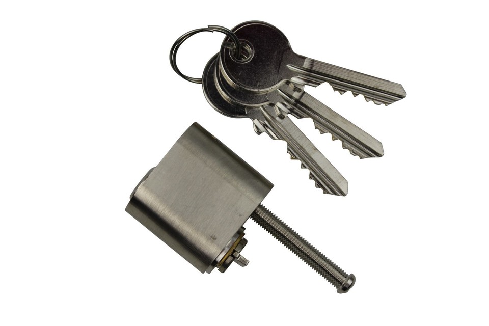 Scandinavian External Oval Lock Cylinder Barrel Silver To Suit Assa ...