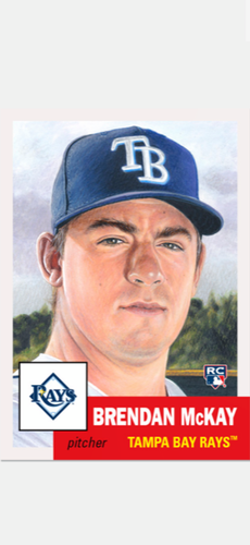 TOPPS BASEBALL LIVING SET ROOKIE CARD TAMPA BAY RAYS BRENDAN McKAY #320 ...