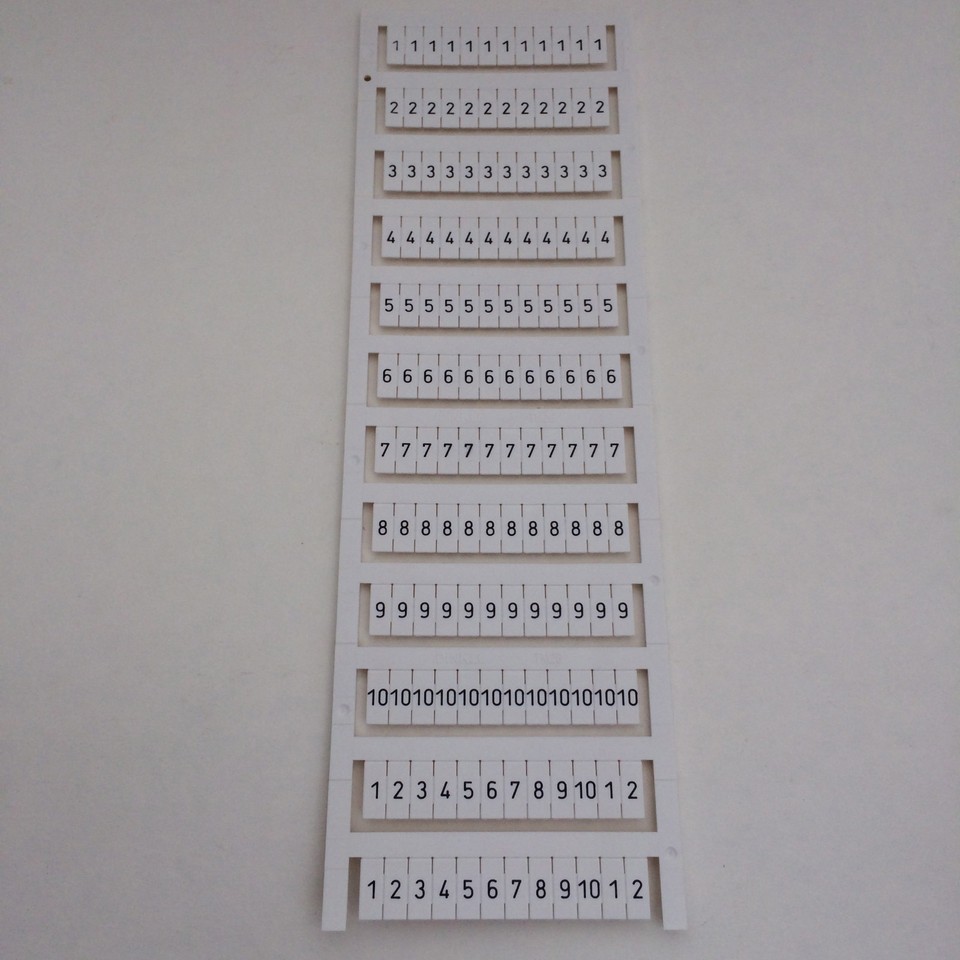 Custom Printed Dinkle DIN Rail Terminal Block Marking Labels TM27W DK4N ...