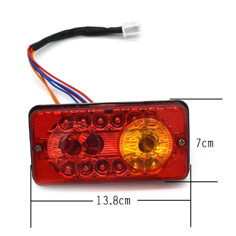 12V DC LED Rear Tail Lights Brake Turn Signal Reverse Lamp For Electric ...