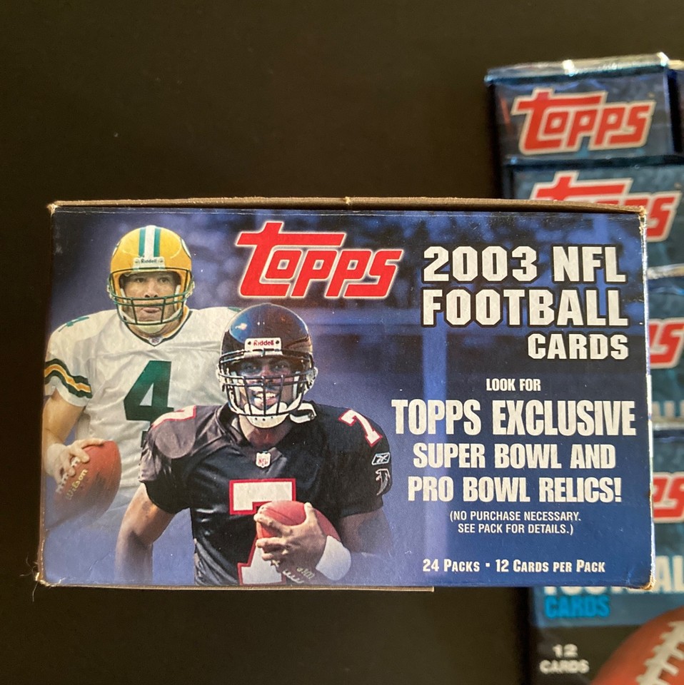 2003 Topps NFL Football Cards Sealed 12 Packs Retail Box | eBay