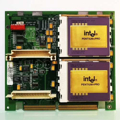 Dual-Socket Gold-Top Intel PENTIUM PRO SL22V CPU Board - Digital PRO ...
