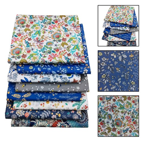 Handmade Pure Cotton Twill Fabric Floral Print Great for DIY Sewing Set ...