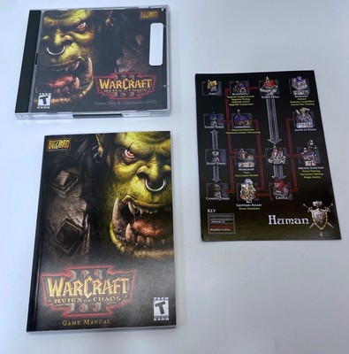 WARCRAFT III 3 Reign of Chaos PC/MAC Game, w Manual, Key and Foldout ...