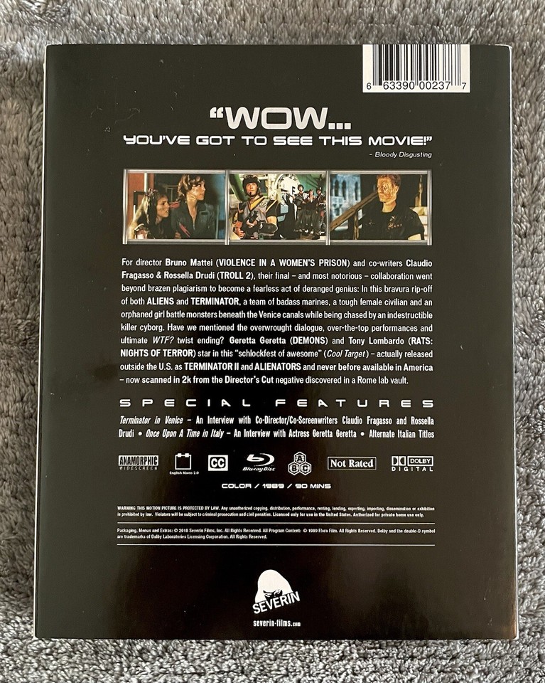 SHOCKING DARK Limited Edition TERMINATOR 2 Slipcover Blu-Ray Severin ...