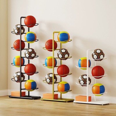 Basketball Soccer Ball Storage Rack Holder Sport Ball Organizer Display ...