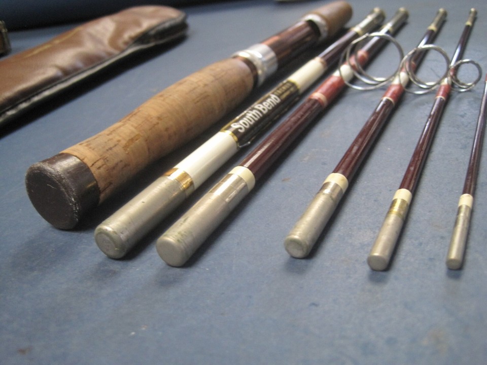 Vintage South Bend Backpacking Travel Spinning Fishing Pack Rod VGC w ...