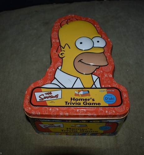 Excellent The Simpsons: Homer's Trivia Game in Collectible Shaped Tin ...