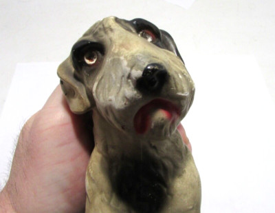 Antique Chalk Ware Dog Figurine from Vintage Estate Collection | eBay