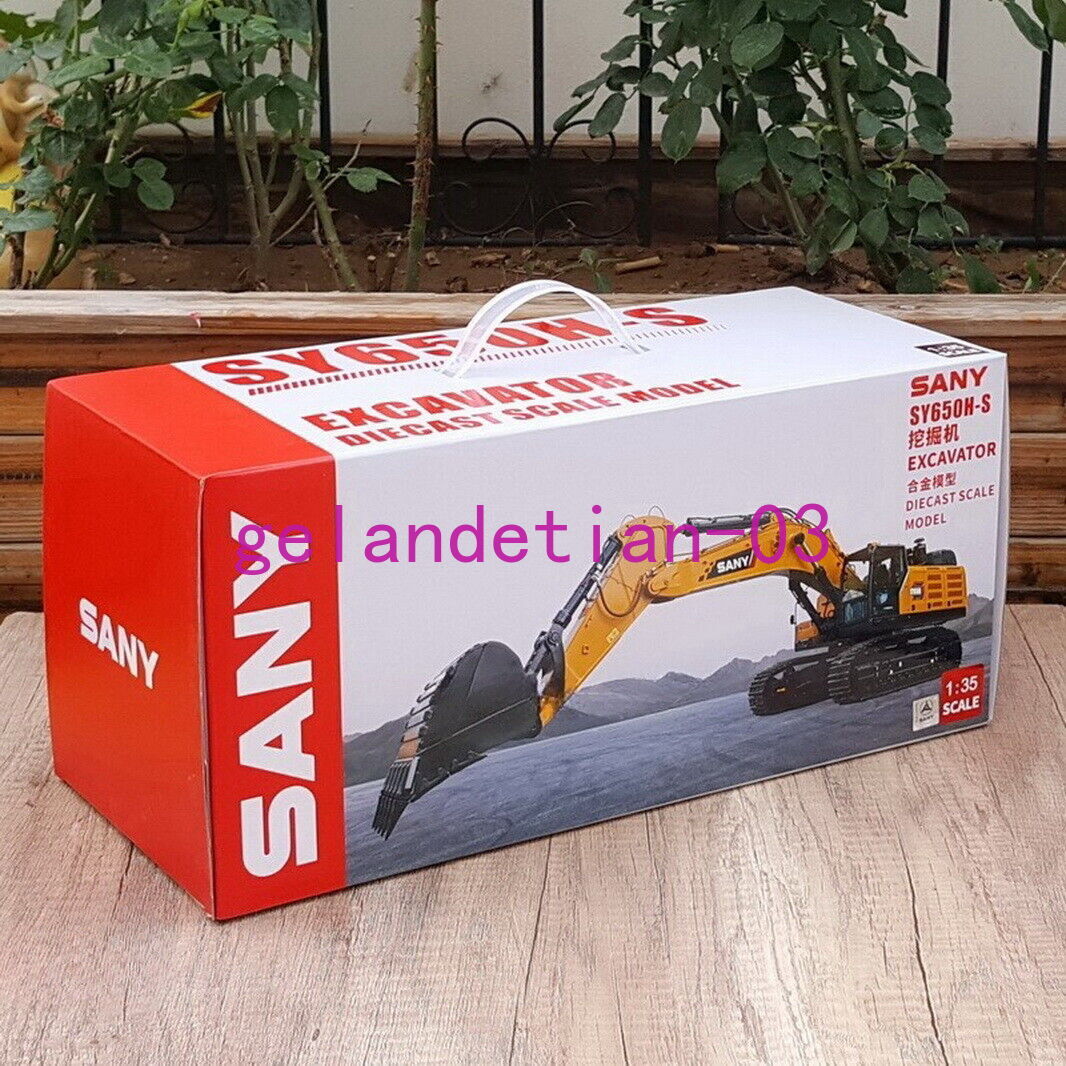 1/35 Scale SANY SY650H-S Large Hydraulic Excavator Diecast Model Toy ...