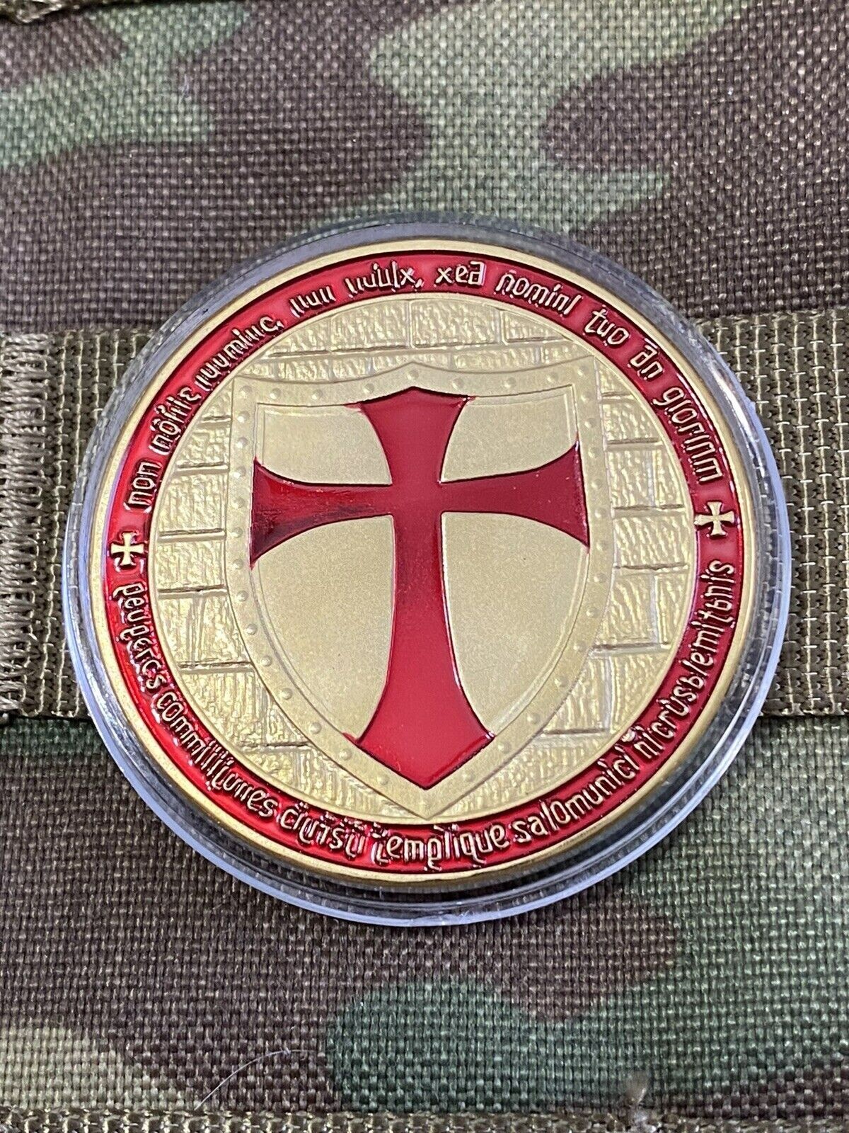 1oz Knights Templar Crusader Gold Plated/Clad Coin (Red) | eBay