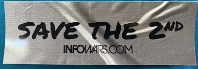 NEW UNUSED BUMPER STICKER INFOWARS “SAVE THE 2ND” DUCT TAPE STYLE ALEX ...