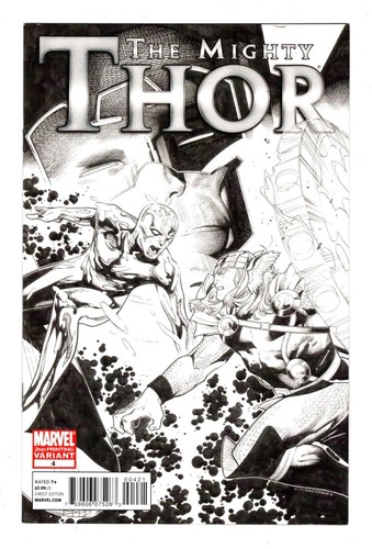 THE MIGHTY THOR 4 (VF/NM) COPIEL, SKETCH, 2nd PRINT, SILVER SURFER ...
