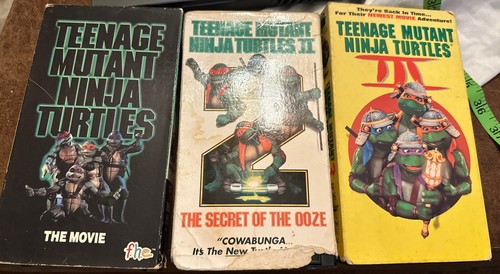 Vintage 1990-1992 Lot Of 3 VHS Teenage Mutant Ninja Turtles The Movies ...