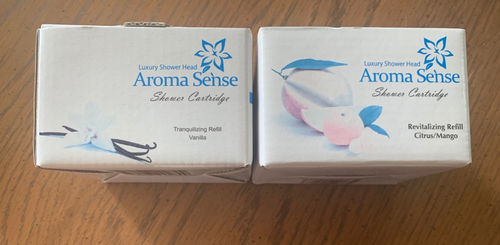 Set of 2 Aroma Sense Spa Luxury Shower Filter ASJet Refill Vanilla ...