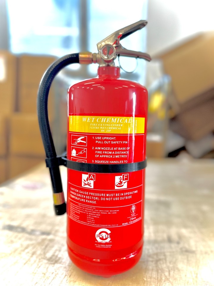 Premium FSS UK Wet Multi Chemical Foam Fire Extinguisher 3 Litre BSi ...
