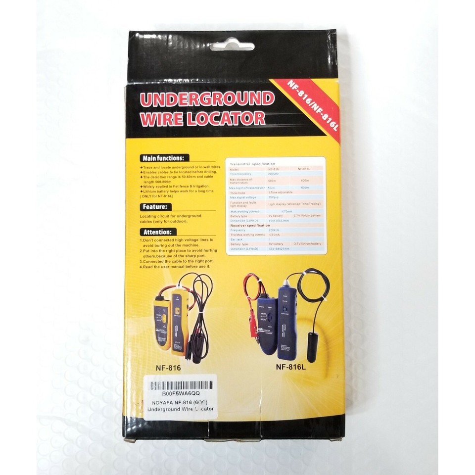 Underground Wire Locator NF 816 NF 816L Cable Tester Transmitter ...