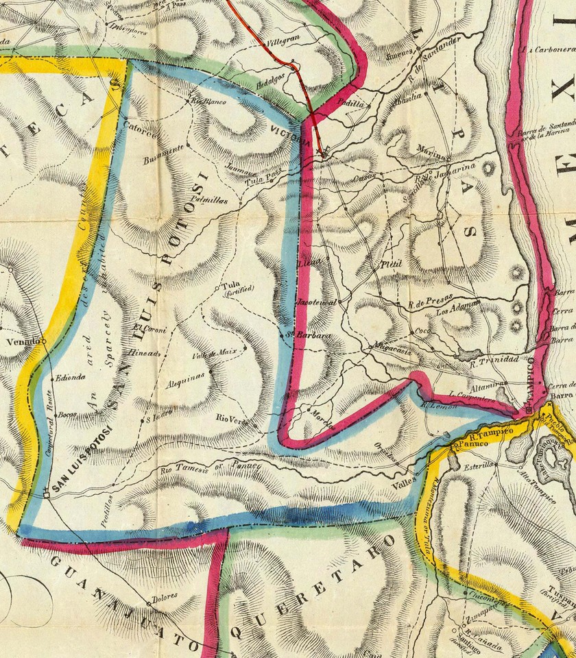1847 Map Seat Of War In Mexico 11x14 Wall Art Print Decor History Home ...