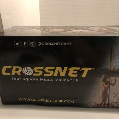 CROSSNET Four Square Volleyball Net and Game Set Backyard and Beach ...