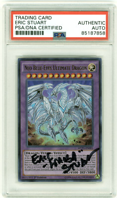PSA Signed Eric Stuart Neo Blue-Eyes Ultimate Dragon MVP1-EN001 1st ...