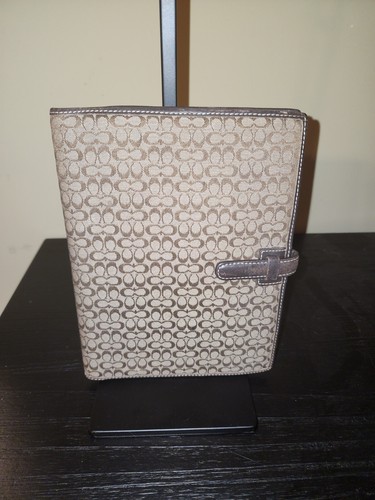 COACH Notebook Business Planner with Signature Print Canvas Leather | eBay