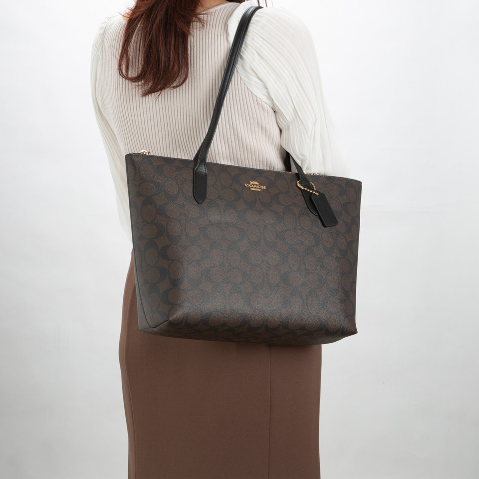 Coach Women’s tote bag 4455 IMAA8 ZIP TOP TOTE Newarticle | eBay