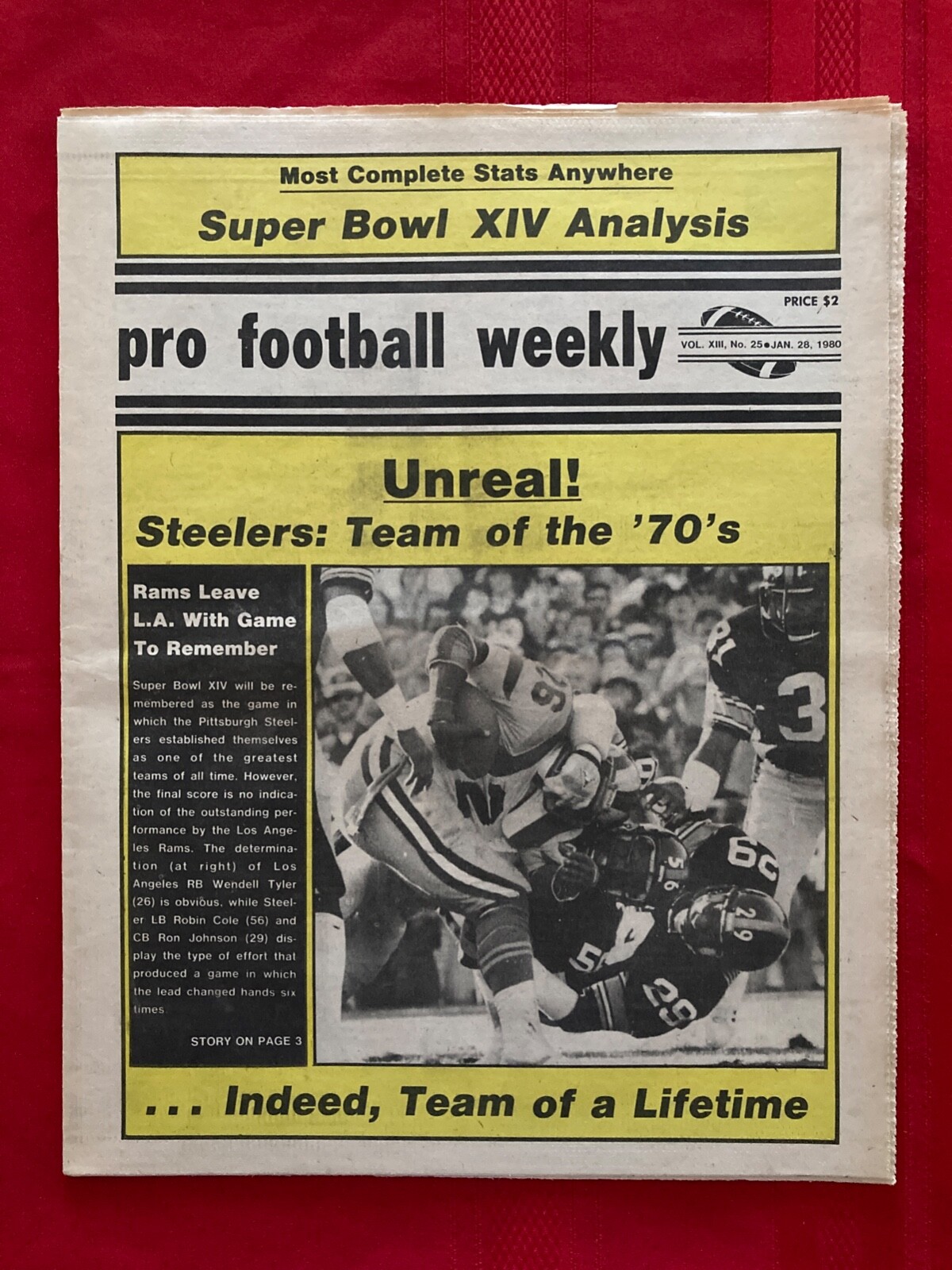 1980 Pro Football Weekly Super Bowl XIV issue / No label / NFL ...