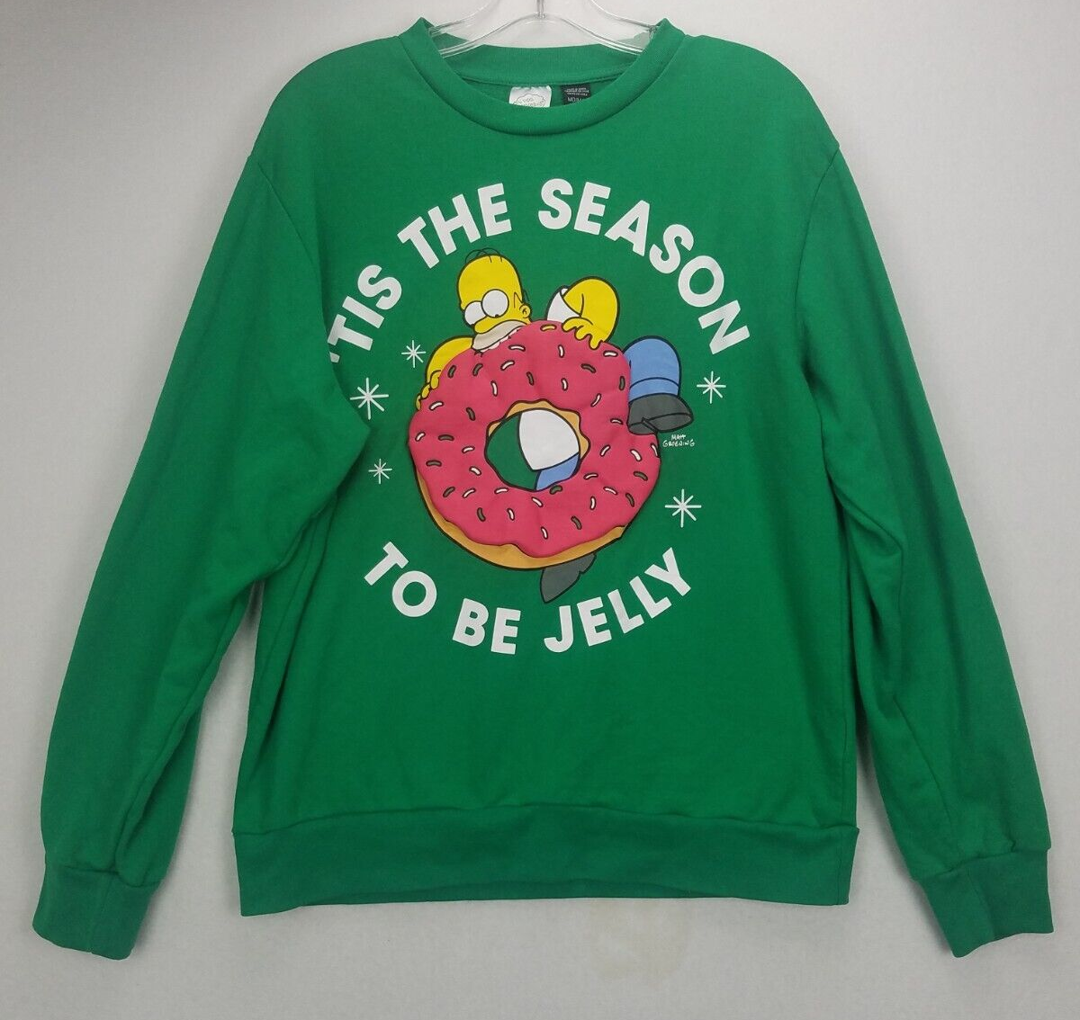 Vtg The Simpsons Sweat Shirt SZ M 20 TV Tis The Season Homer Donut ...