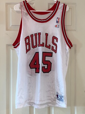 VINTAGE NBA CHICAGO BULLS MICHAEL JORDAN #45 CHAMPION JERSEY SIZE 44 ...