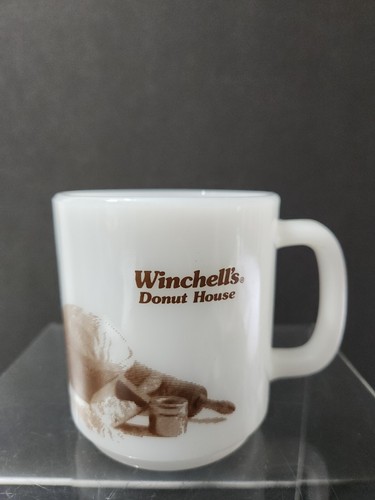 Vintage WINCHELL'S Donut House GLASBAKE Coffee Mug Milkglass | eBay