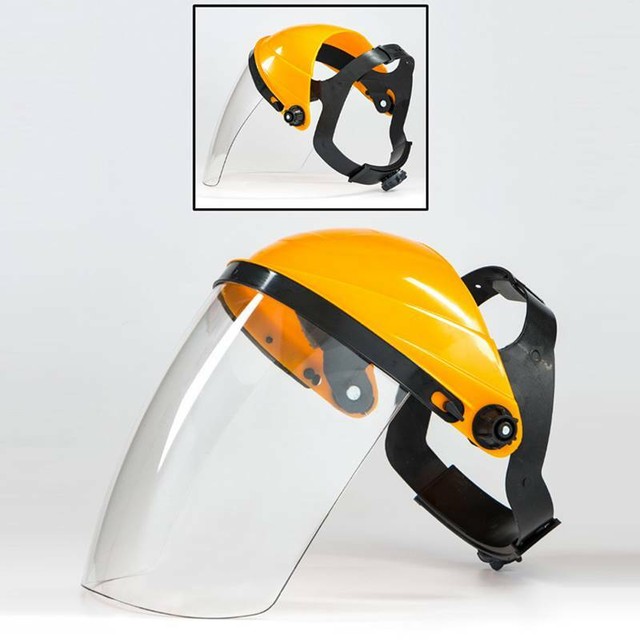 1 Pcs PC Safety Protective Cover Head-mounted Face Shield Clear Screen ...