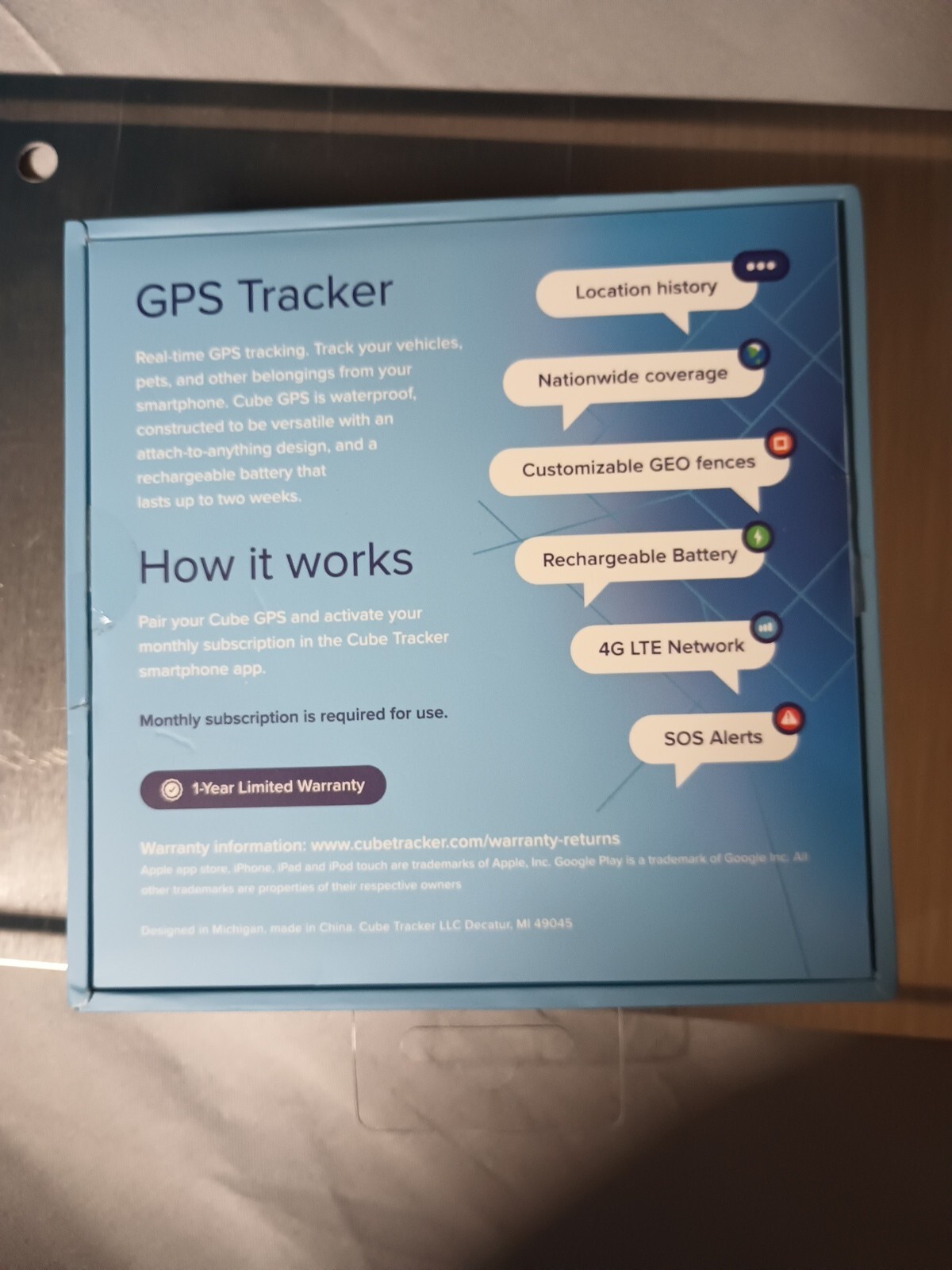 New Cube GPS Tracker, Waterproof, Worldwide Coverage Real-Time Tracking ...